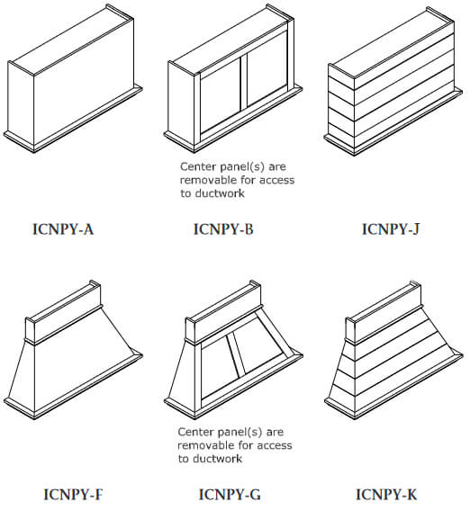 Integral Canopy Hood B (Paneled) with Frieze E - Dura Supreme Cabinetry